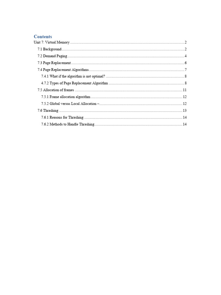 OS Unit 4 Virtual Memory | PDF | Computer Data Storage | Operating System