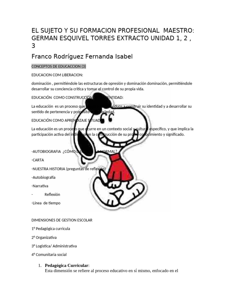 El Sujeto, Fernanda Isabel Franco Extracto | PDF | Plan de estudios | Cognición