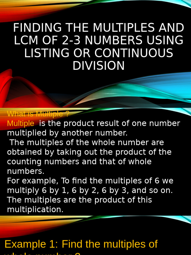 LCM and Multiples Calculation Guide | PDF | Division (Mathematics ...