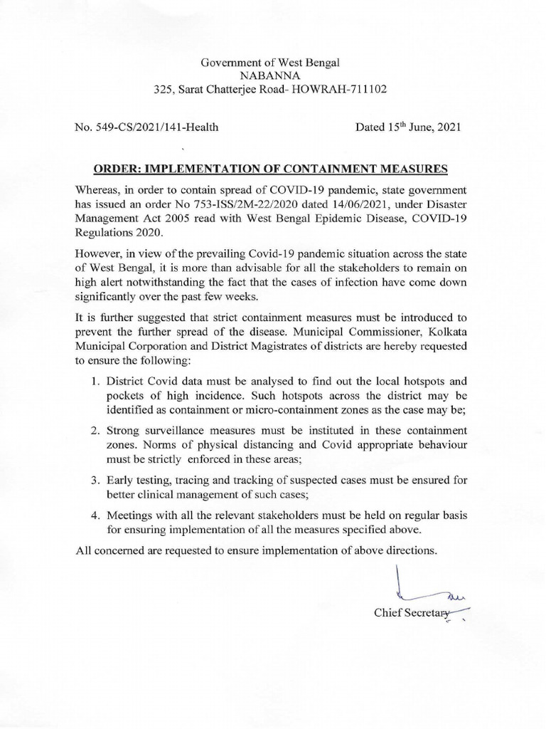 Covid Containment Measures | PDF