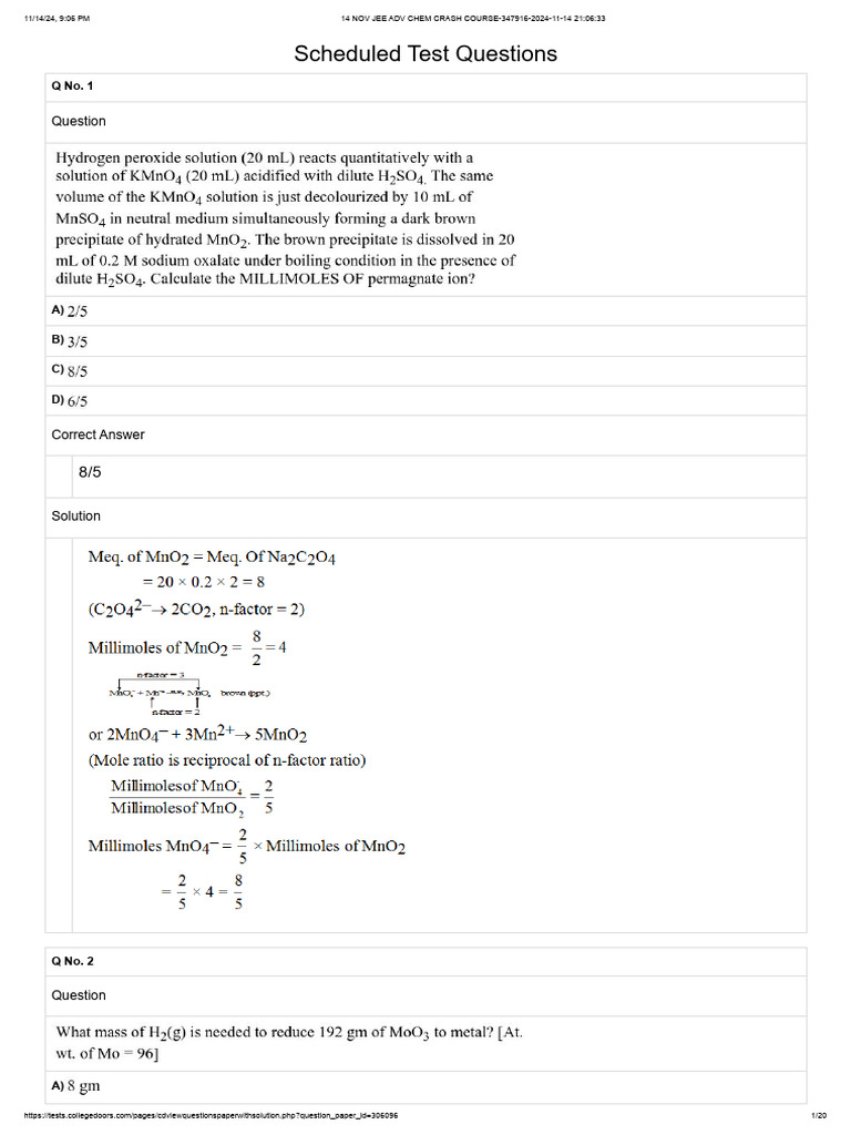 14 Nov Jee Adv Chem Crash Course-347916-2024-11-14 21 - 06 - 33 | PDF ...