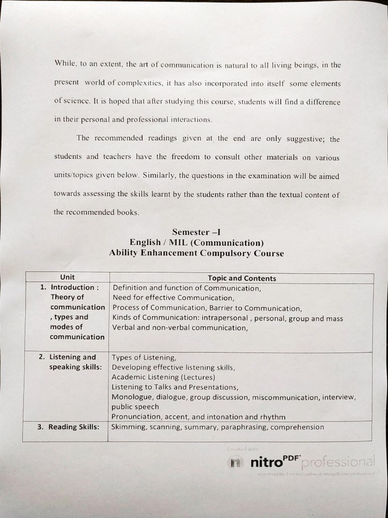 English MIL Communication | PDF