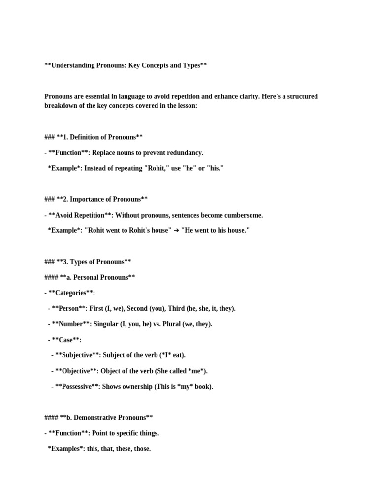 Understanding Pronouns | PDF | Pronoun | Grammatical Number