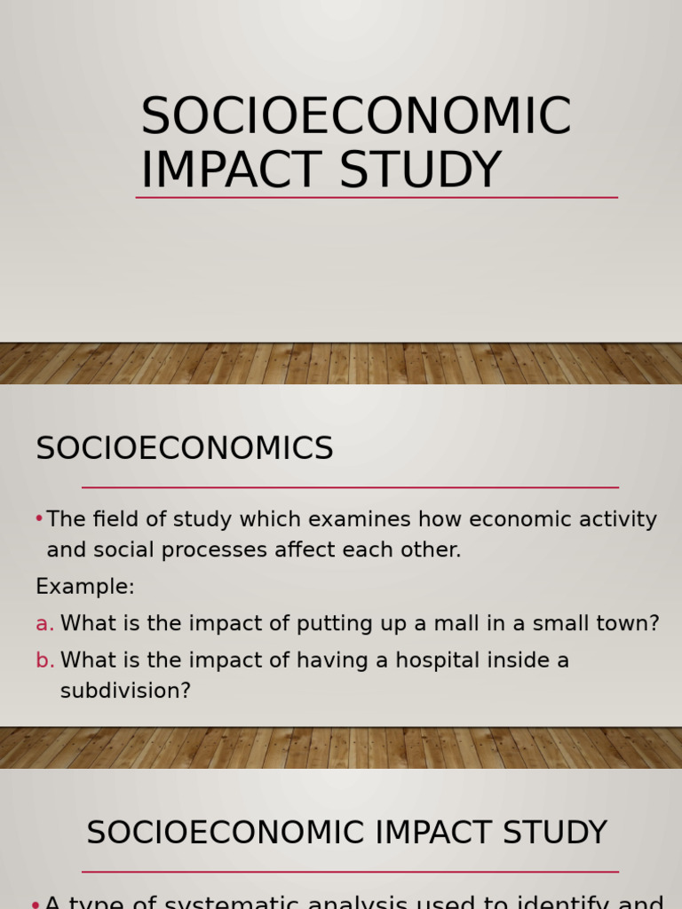 15 Socioeconomic Impact Study | PDF | Economics | Level Of Measurement