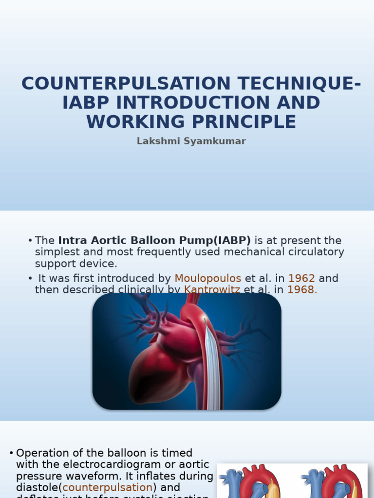 IABP Counterpulsation Technique Explained | PDF | Diastole | Aorta
