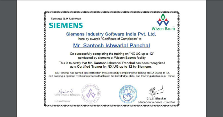 Siemens Certificate | PDF