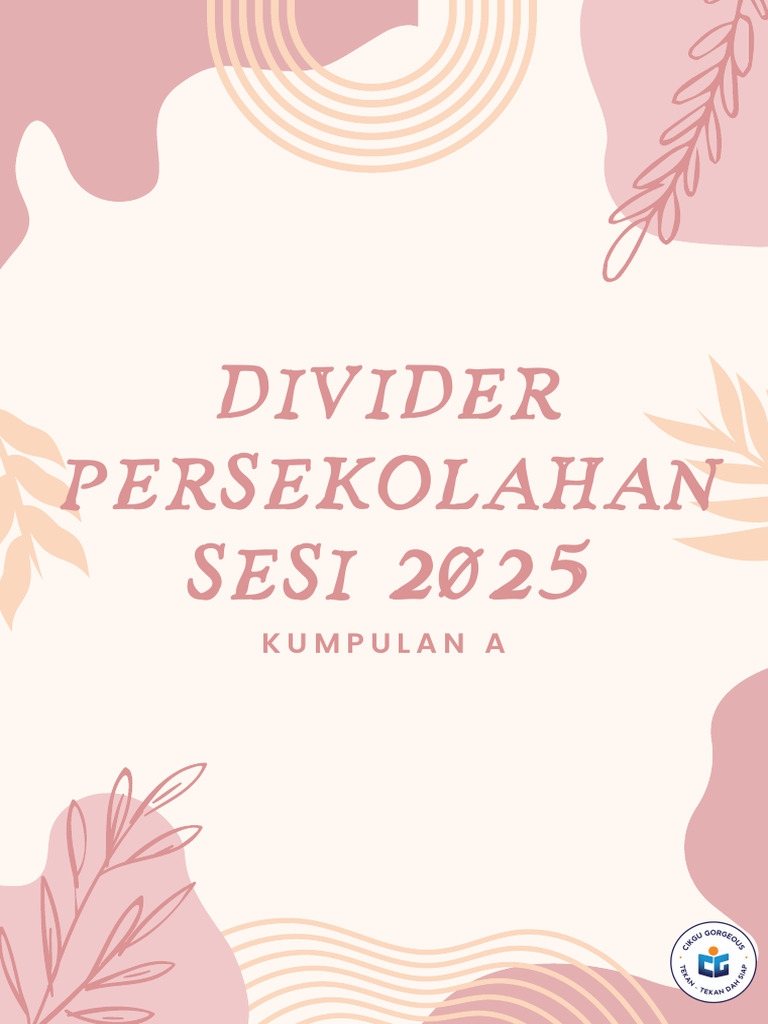 Divider Persekolahan Sesi 2025 v2 Kump A by Cikgu Gorgeous | PDF