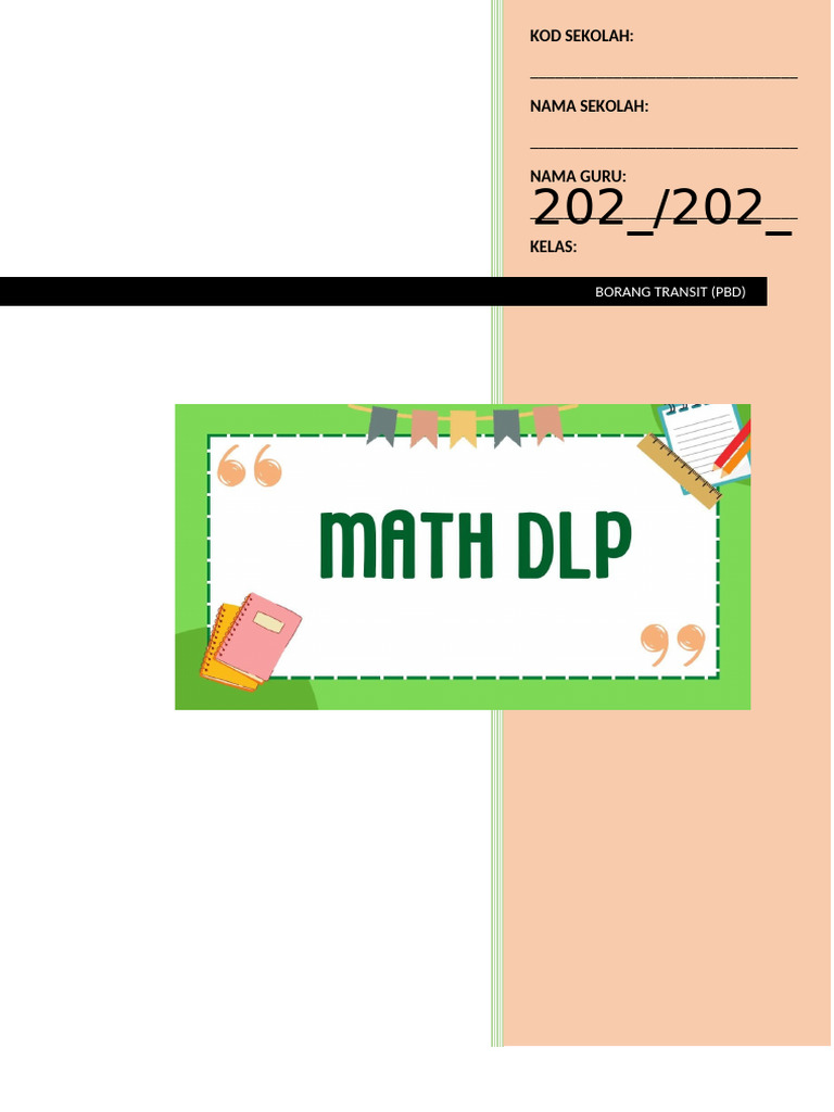 Cover & Panduan Standard Prestasi (TP) MT DLP Year 5 | PDF | Area | Percentage