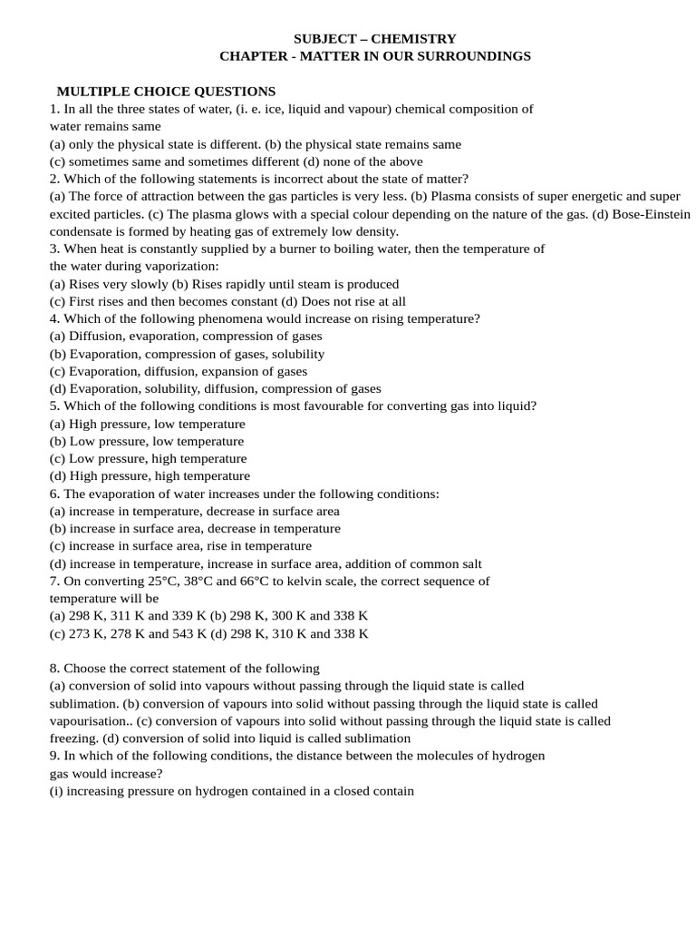 Ix Chem Matter in Our Surroundings PDF | PDF | Gases | Evaporation
