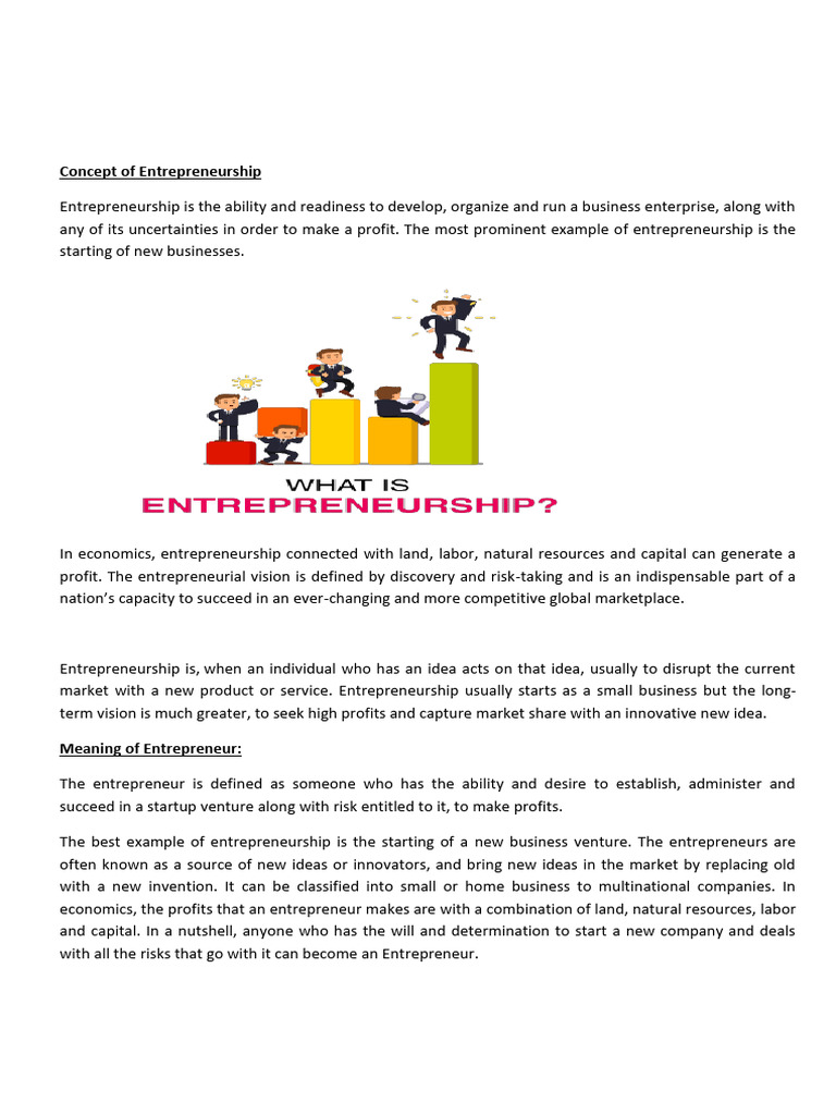 Lecture 1 Entrepreneurship | PDF | Entrepreneurship | Economic Growth