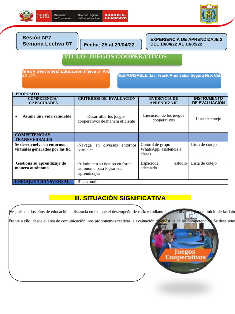 Sesión 07 Ef 3ro 2022 | PDF | Evaluación | Aprendizaje