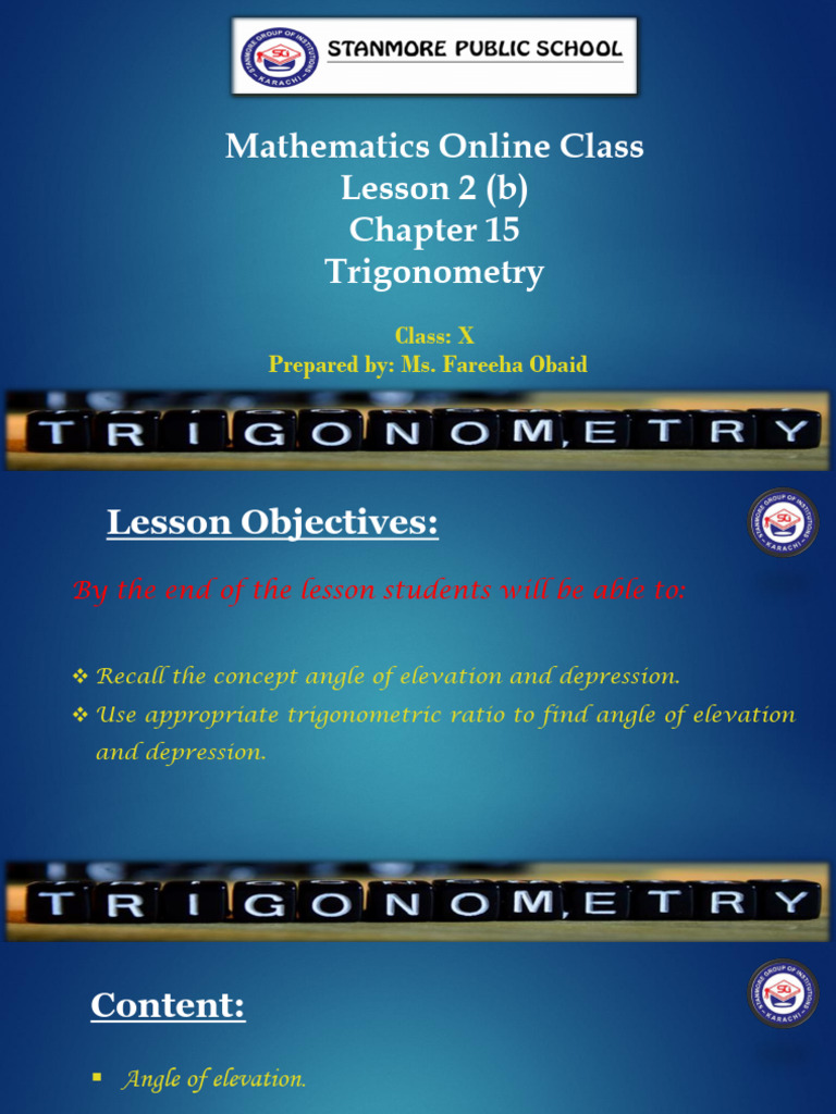 Trgonometry Lesson 2b | PDF