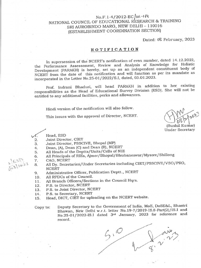 PARAKH Notification | PDF