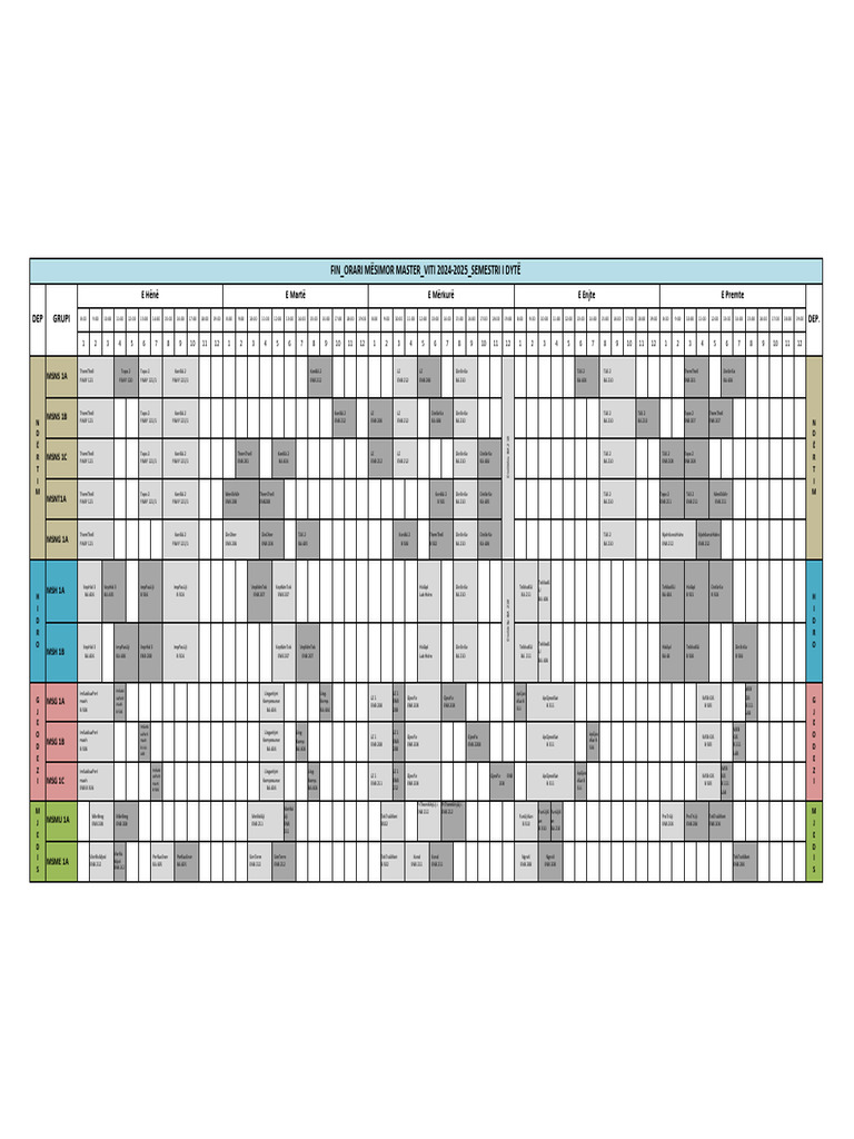 Orari FIN_Semestri II_24-25 Master | PDF