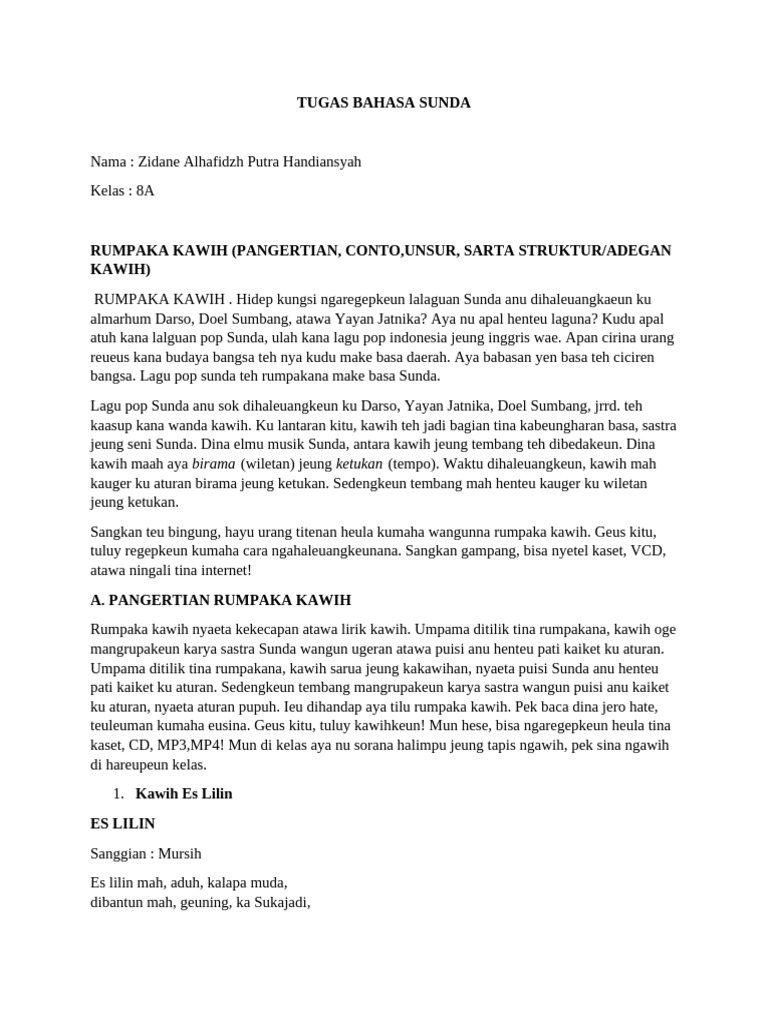 Tugas Bahasa Sunda | PDF