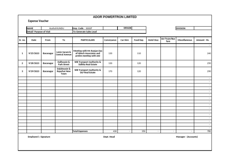 1. Travel Exp format_Sept2023 | PDF | Transport | Public Transport