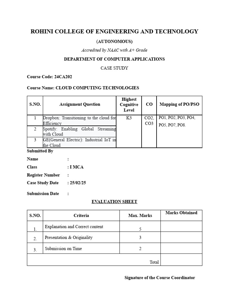 Cloud Computing Case Studies | PDF