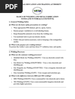 Basic Welding Summary Notes | PDF