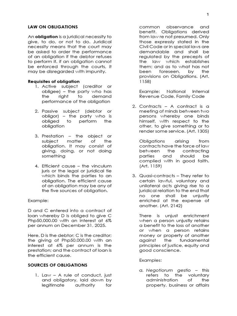 Understanding Legal Obligations and Sources | PDF | Guarantee | Debtor