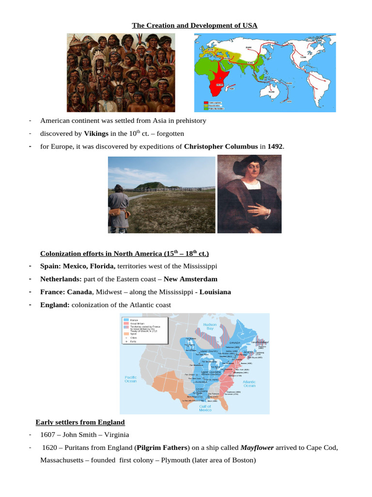 The Formation and Development of USA | PDF | The United States | Native ...