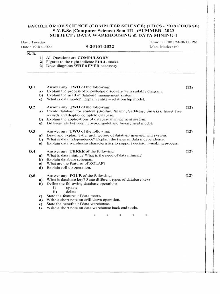 20101 Data Warehousing Data Mining I Pdf 5034