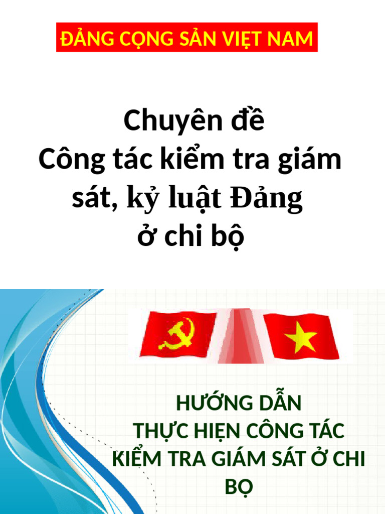 Bai Giang Ve Cong Tac Kiem Tra Giam Sat o Chi Bo | PDF