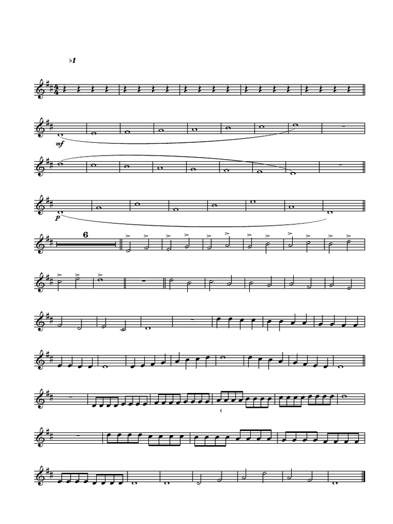 Warm Up in C - Clarinet in Bb1 | PDF