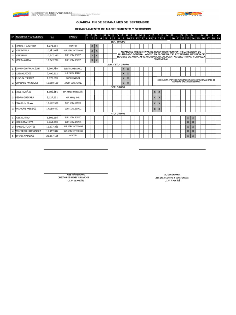 Guardias Fin Semana 2023 - 065139 | PDF
