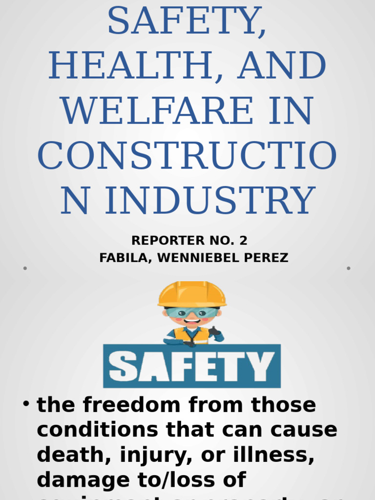 Safety, Health, and Welfare in Construction | PDF | Personal Protective ...