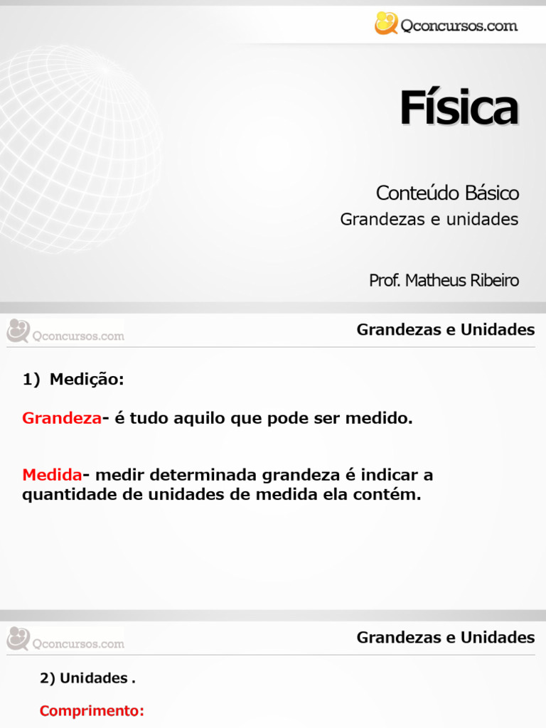 1A1-Grandezas e Unidades | PDF