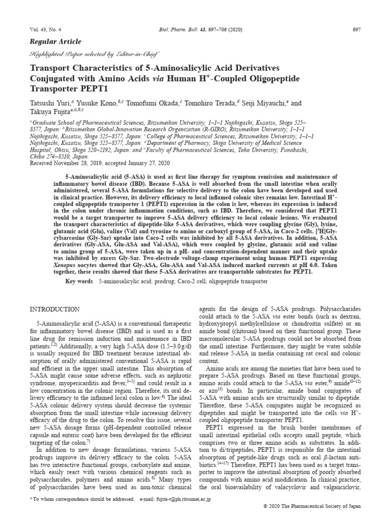 Biol. Pharm. Bull. 43 (4) - 697-706 (2020) | PDF | Enzyme Inhibitor ...