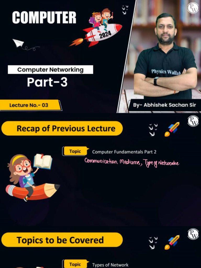 3-Computer Network 03 Class Notes Basics of Computer Applications | PDF