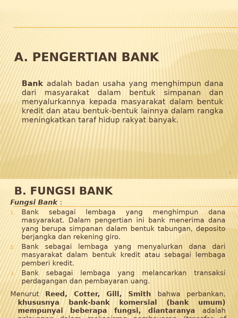Fungsi dan Tugas Bank di Indonesia | PDF