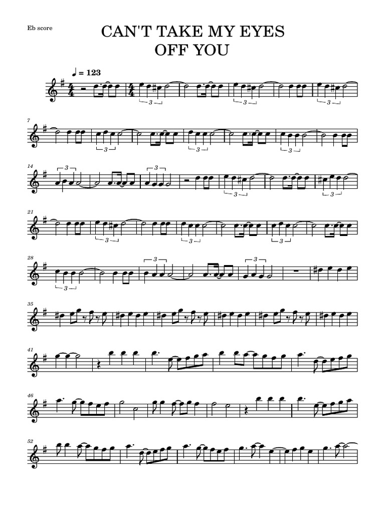 "Can't Take My Eyes Off You Sheet" | PDF