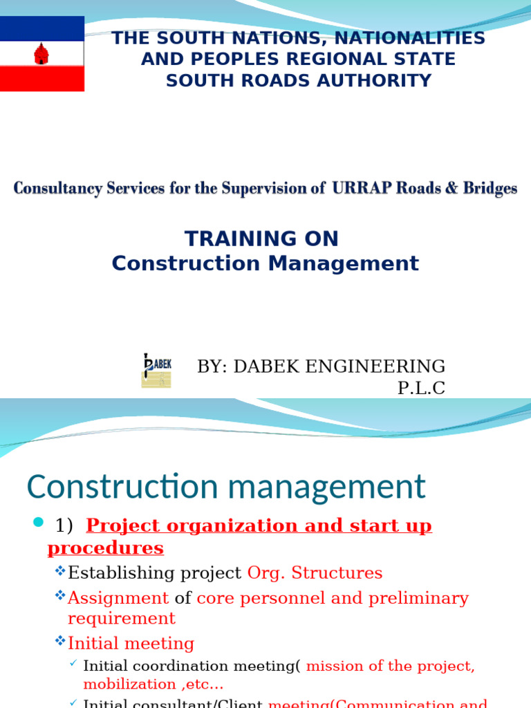 Construction Management Training Guide | PDF | Employment | Business