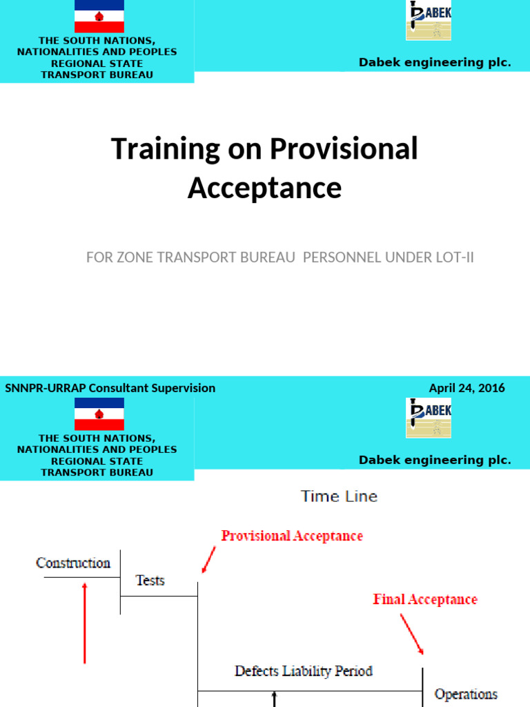 Training On Provisional Acceptance | PDF