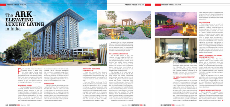 Tribeca The Ark Elevating Luxury Living in India | PDF