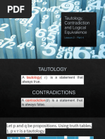 Module 4 Tautologies, Contradictions and Contingency | PDF ...