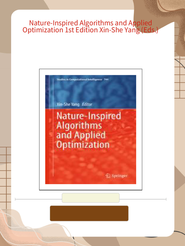 Nature-Inspired Algorithms and Applied Optimization 1st Edition Xin-She Yang (Eds.) | PDF ...