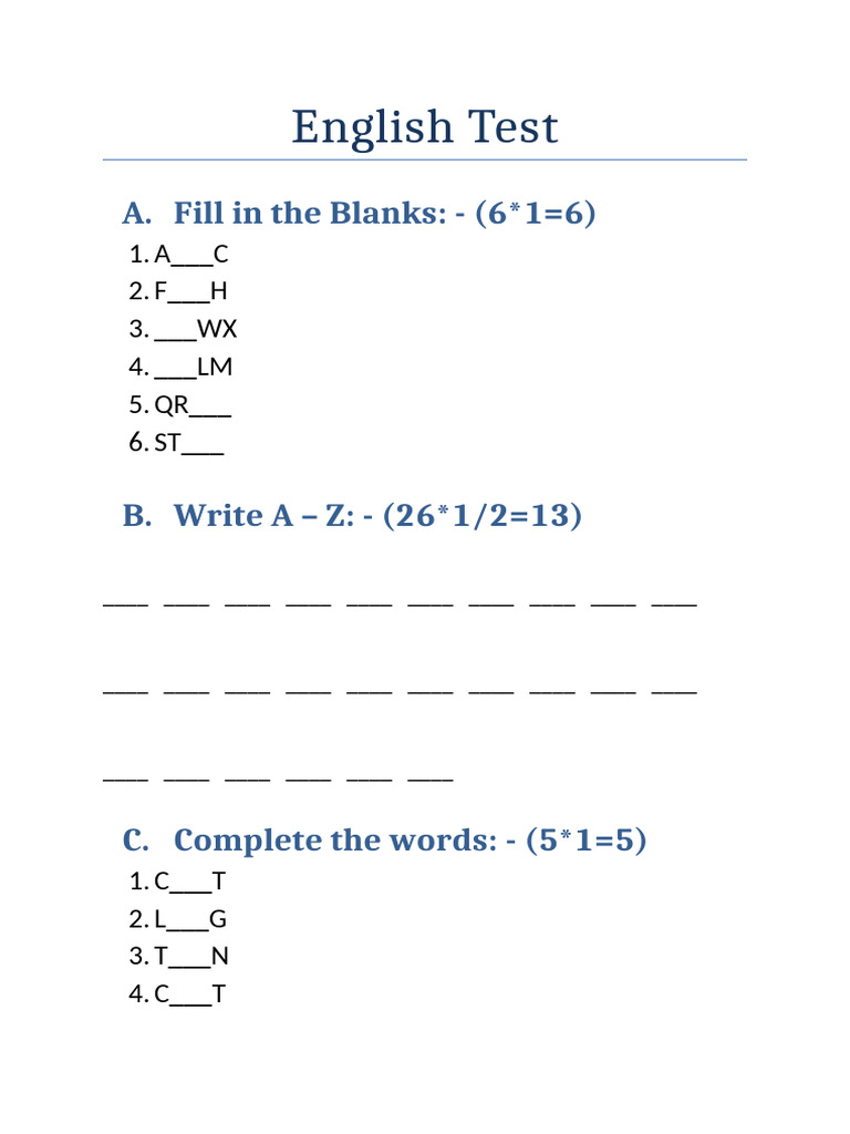 English Language Proficiency Test | PDF