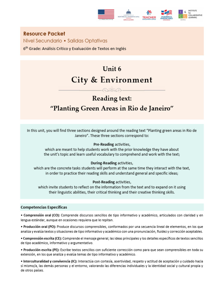 Green Spaces in Rio de Janeiro Education | PDF | Reading Comprehension