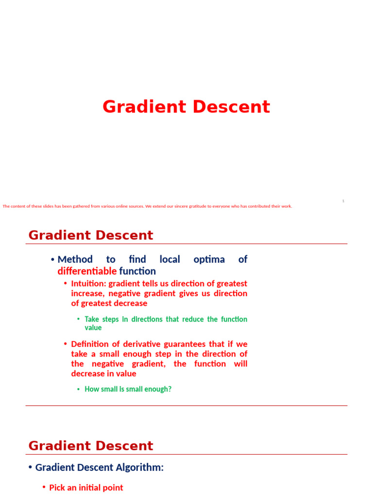 4 - Gradient Descent and Stochastic GD | PDF | Applied Mathematics ...
