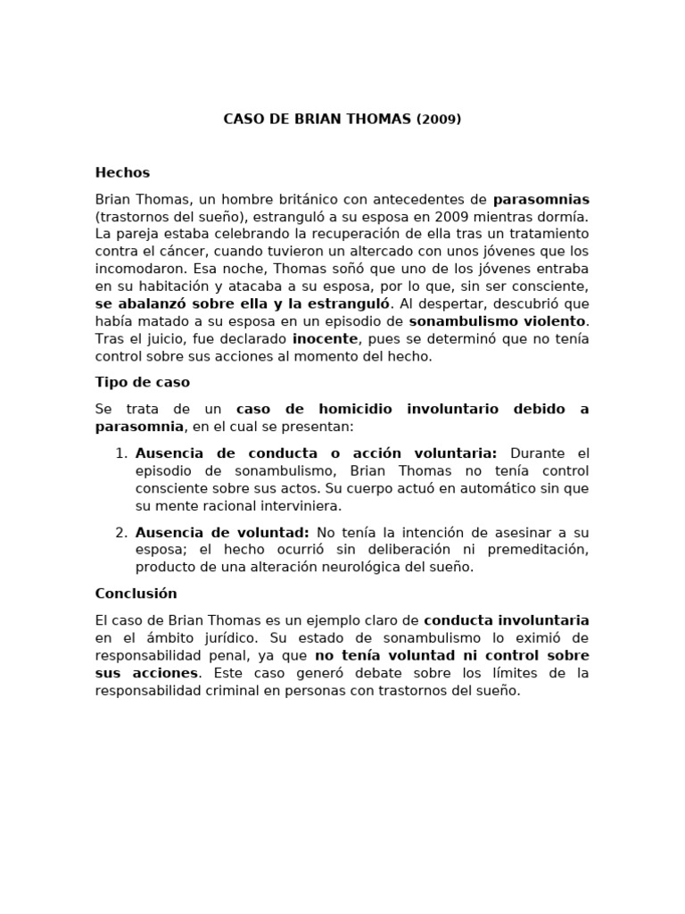 Caso de Brian Thomas | PDF