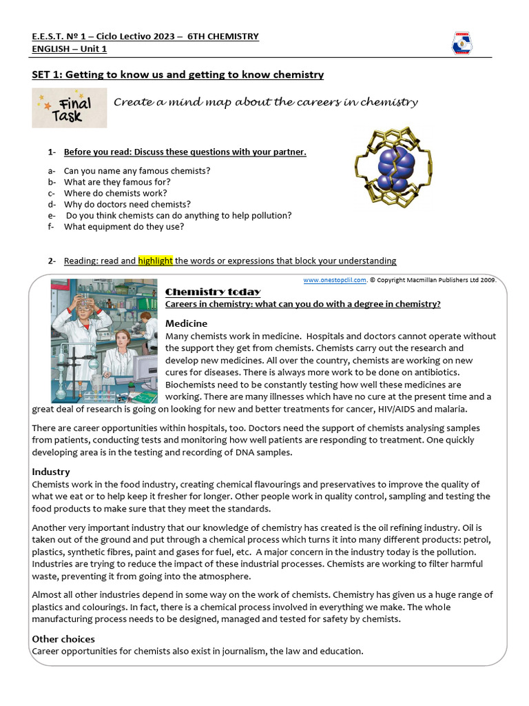 6th Chemistry - Unit 1 - 2023 | PDF | Chemist | Oil