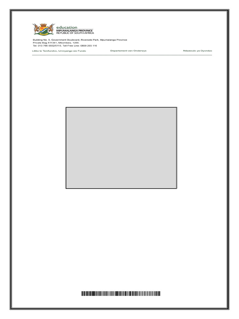 2024 Grade 11 English Cluster Paper Term 1 103305[1] | PDF | Bullying ...