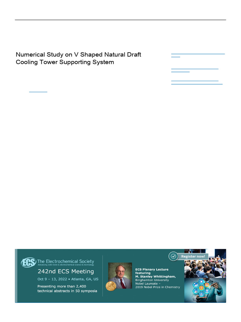 Numerical Study On V Shaped Natural Draft Cooling | PDF | Steam | Boiler