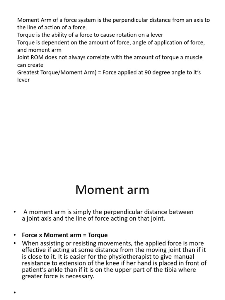 Understanding Moment Arms and Torque | PDF | Torque | Force