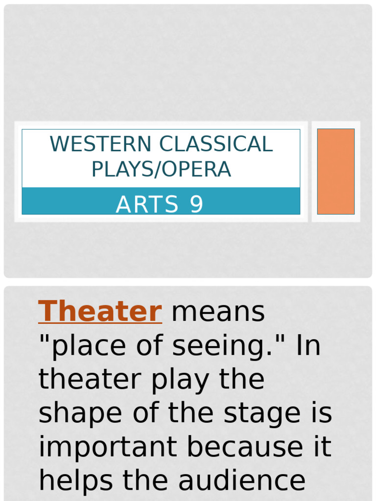 Q4 - Western Classical Play - Opera | PDF | Theatre | Entertainment