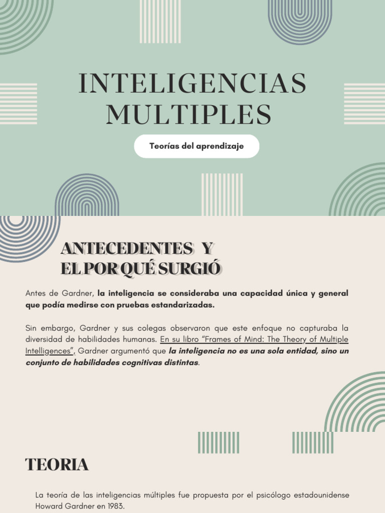 Teoría de las Inteligencias Múltiples | PDF | Inteligencia ...