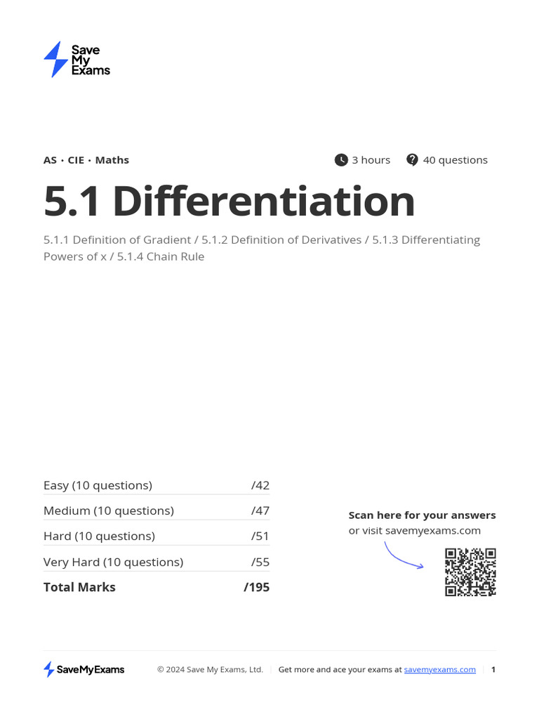 5 1 Differentiation Rzifzyavxec6kgwi Pdf Derivative Equations
